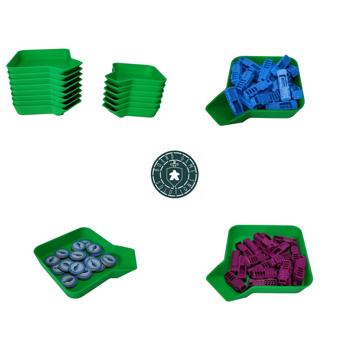 3D Printed- Board Game Token Trays (Set of 2) - Component Tray ...