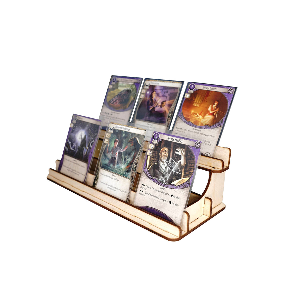 Wooden Card Rail - Laser Cut Two Tier - Component Tray – BoardGameSolutions